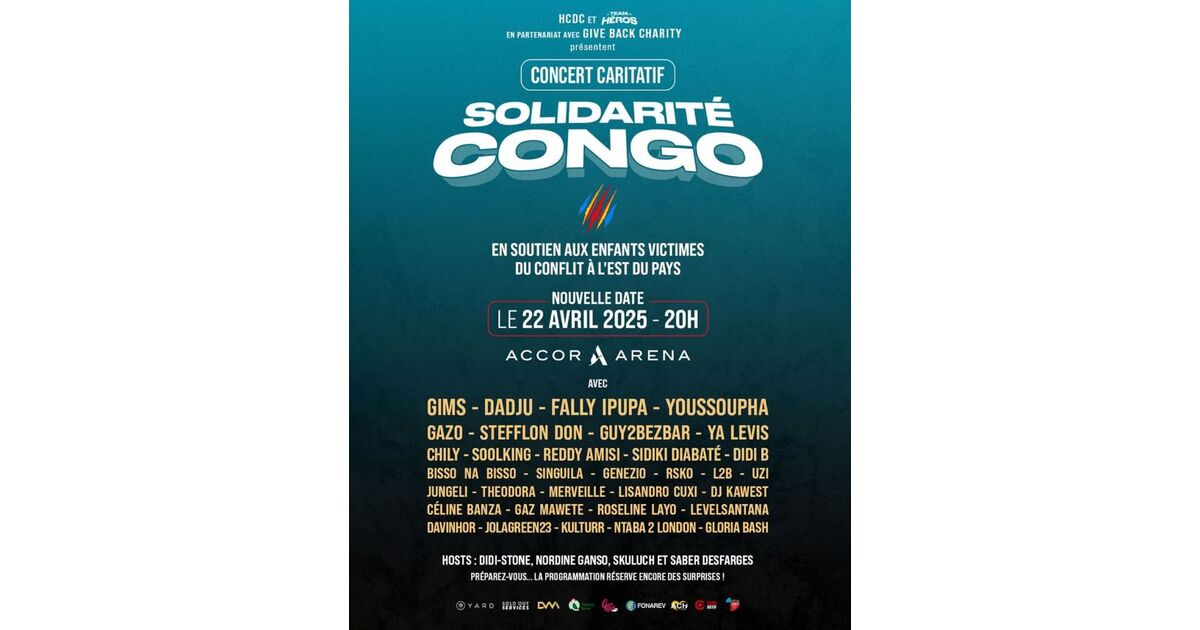 Concert Solidarité Congo | Accor Arena Paris | billetterie & réservations