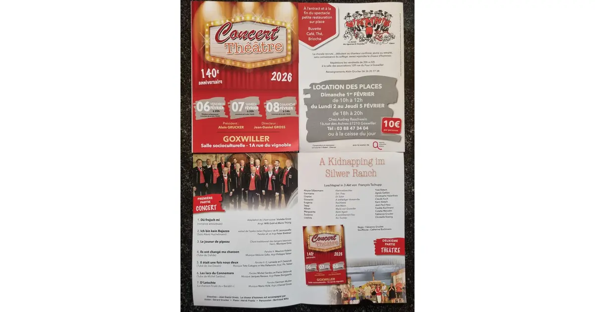 Spectacle Concert et théâtre alsacien de la Chorale des Vignerons de ...