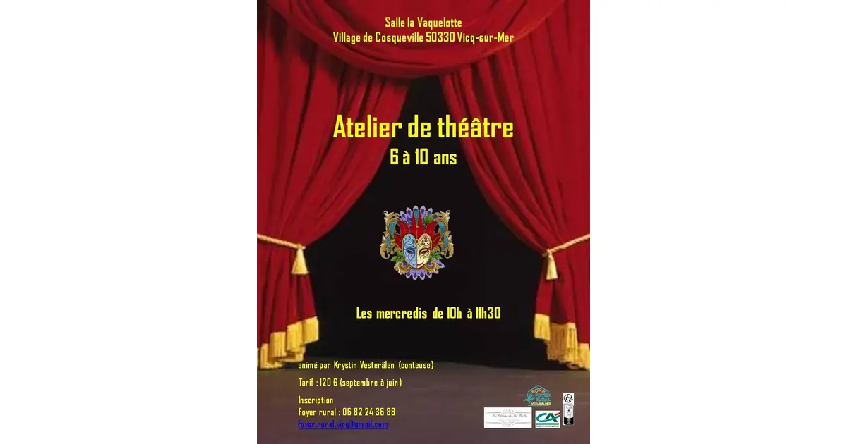 Spectacle atelier théâtre pour les enfants de 6 à 10 ans à Cherbourg-en-Cotentin, Vicq-sur-Mer ...