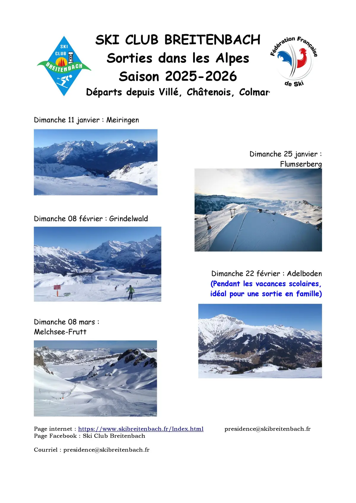 Sortie à Grindenwald Breitenbach : date, horaires, tarifs