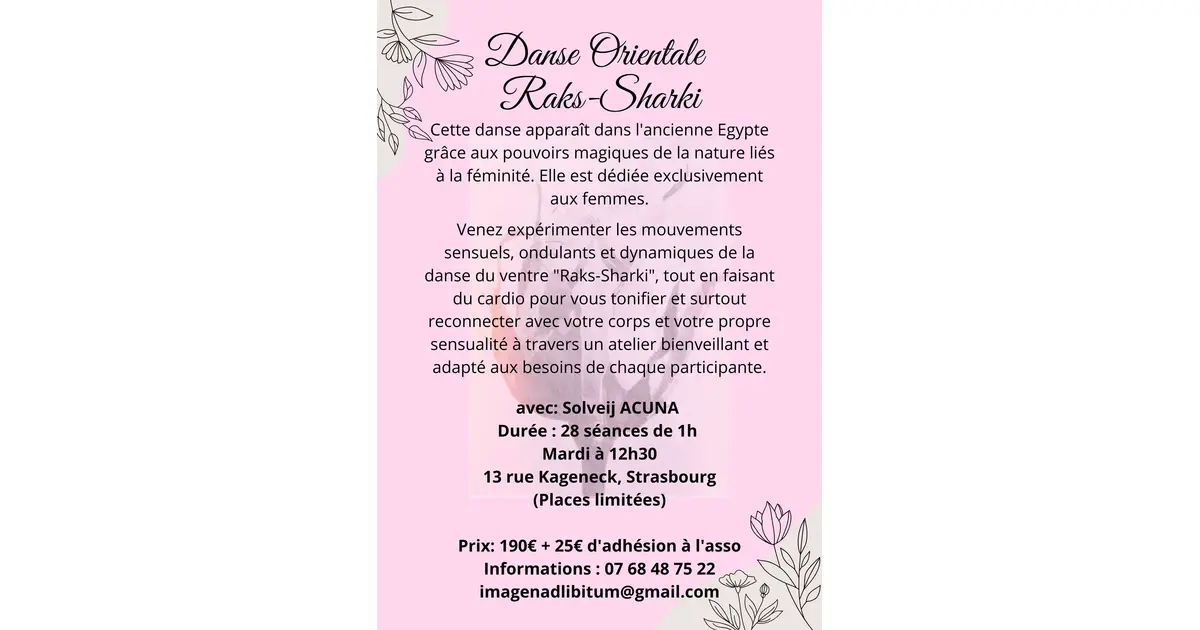 Danse Orientale - Raks Sharki - Strasbourg : date, horaires, tarifs