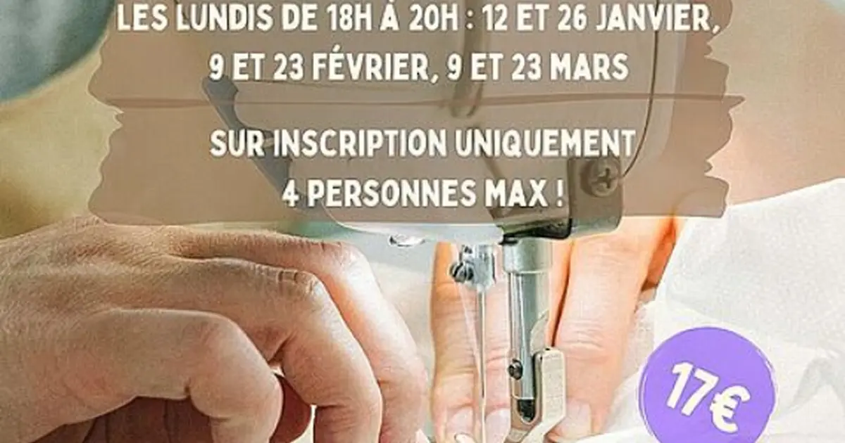 Atelier couture - Jeu-les-Bois : date, horaires, tarifs