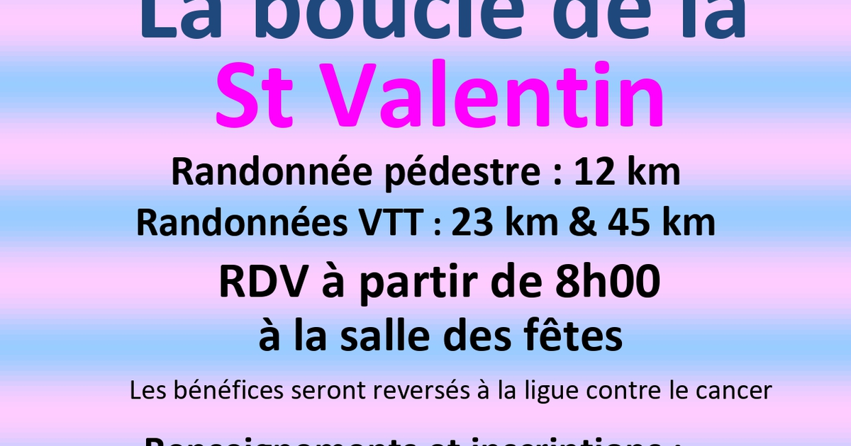 Boucle de la Saint-Valentin à Ayen : dates, horaires, parcours