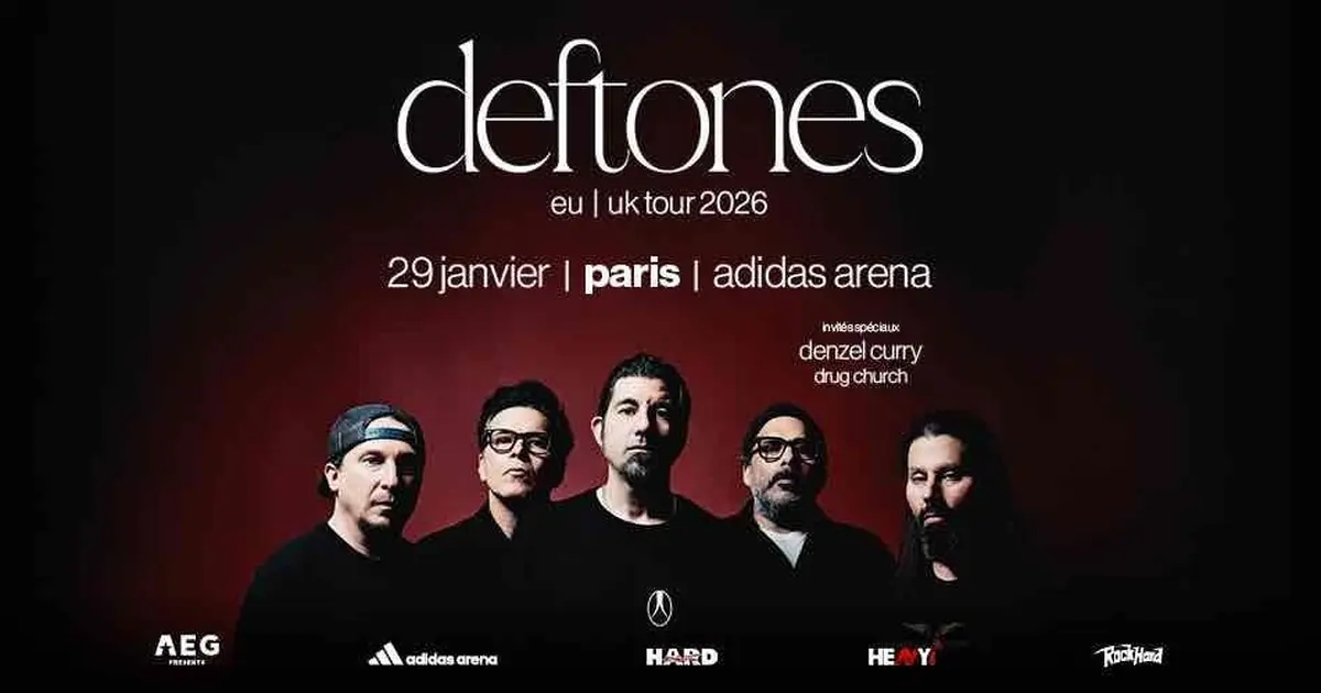 Deftones à Paris | Adidas Arena – EU UK Tour 2026 : billetterie & infos