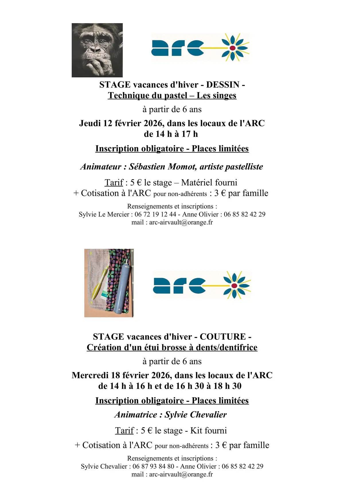 Dessin au pastel : les singes Airvault : date, horaires, tarifs