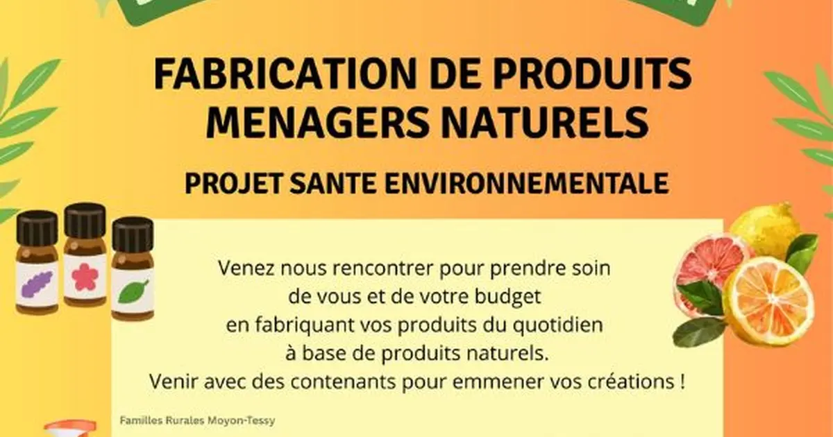 Fabrication de produits ménagers naturels Moyon Villages 2026 : date ...