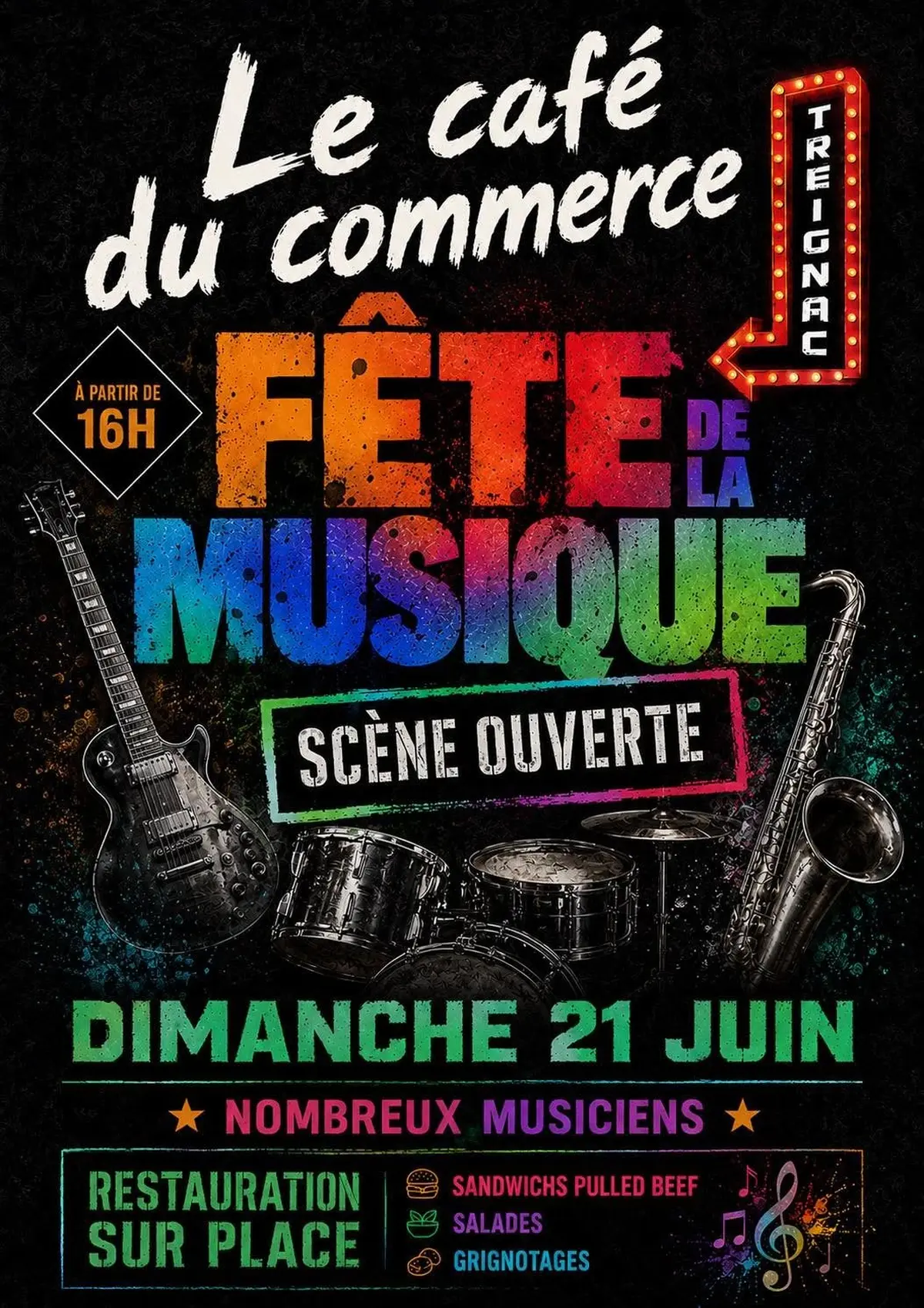 Fête de la musique au Café du Commerce à Treignac 2026 : programme des ...