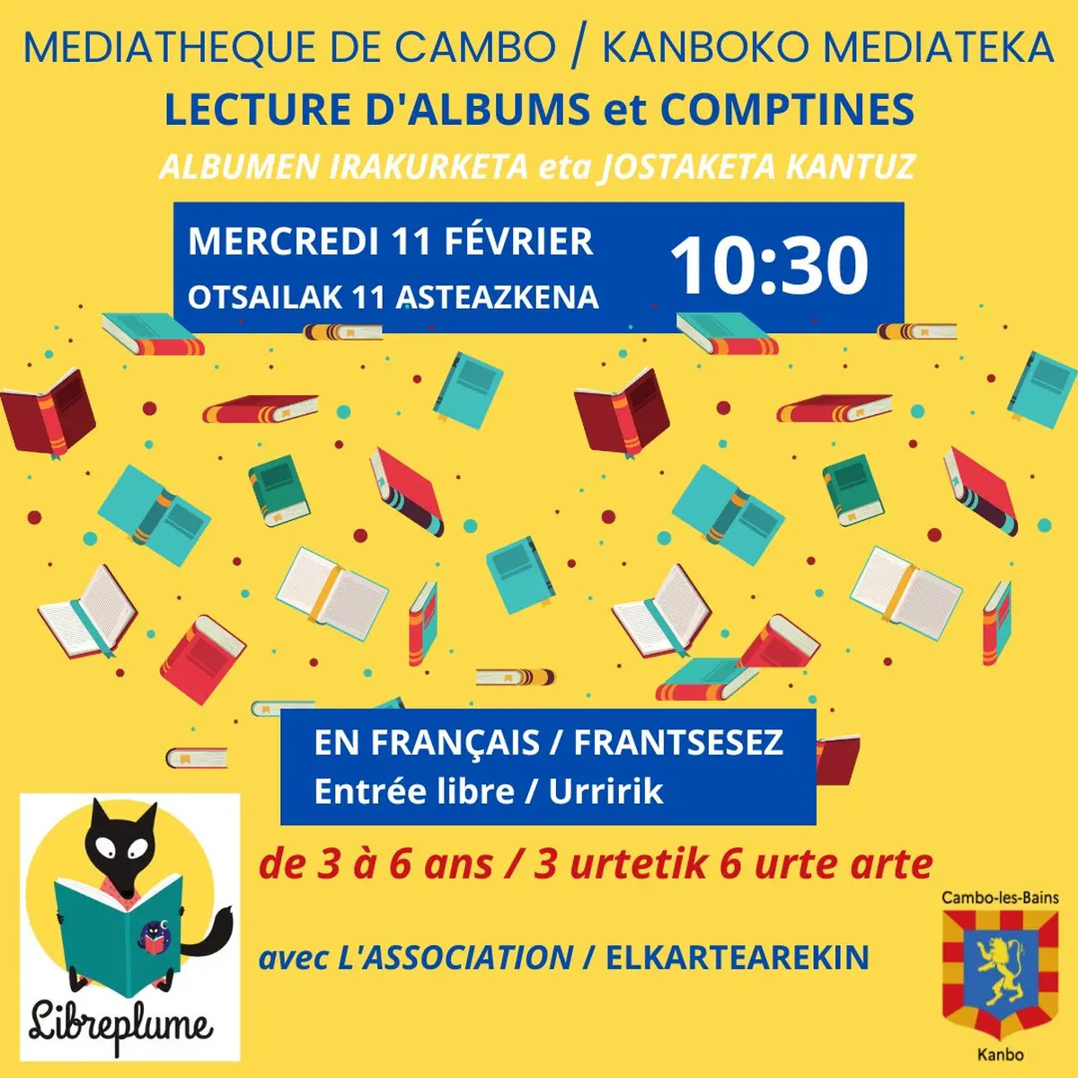 Lecture d’albums et comptines en français Cambo-les-Bains : date ...