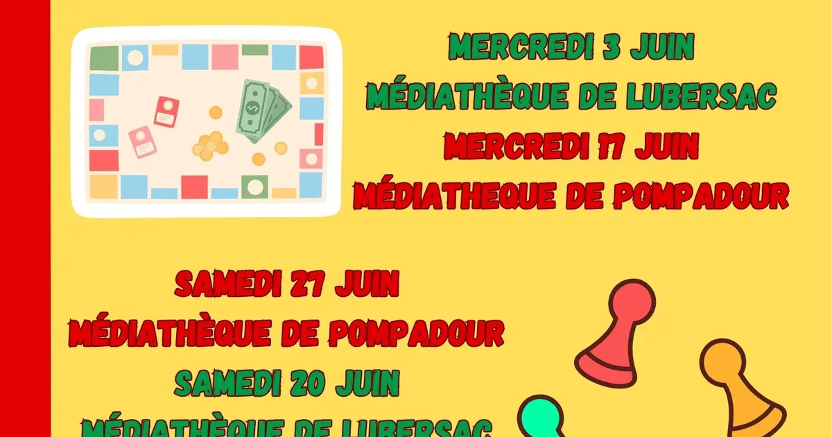 Ludothèque "case départ" à la médiathèque de Pompadour Arnac-Pompadour ...