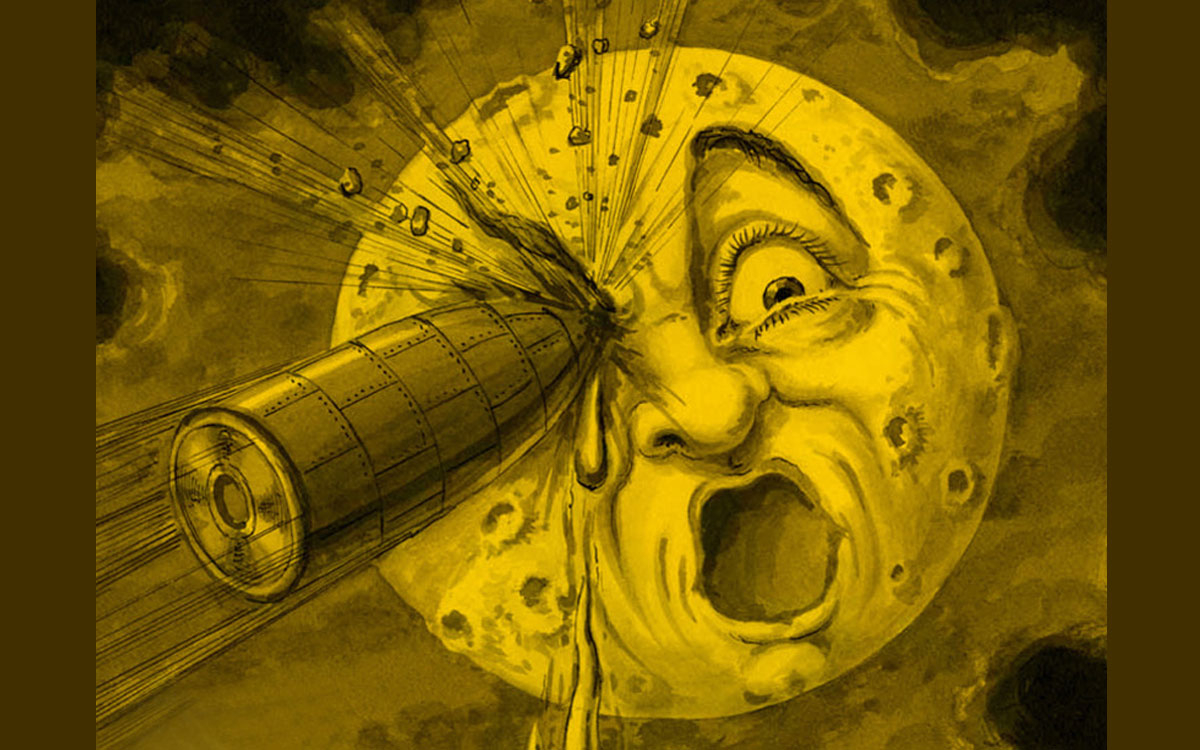 Projection - "Le voyage dans la lune" de Méliès revisité par le ...