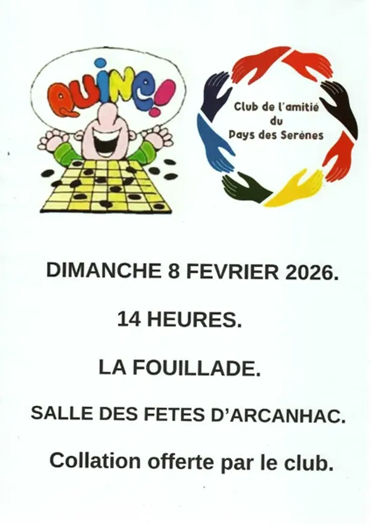 Quine du Club de l'Amitié La Fouillade : date, horaires, tarifs