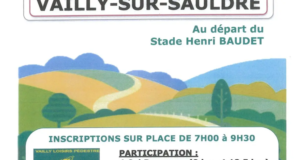 Randonnée "Les Bouch'tures" Vailly-sur-Sauldre : dates, horaires, parcours