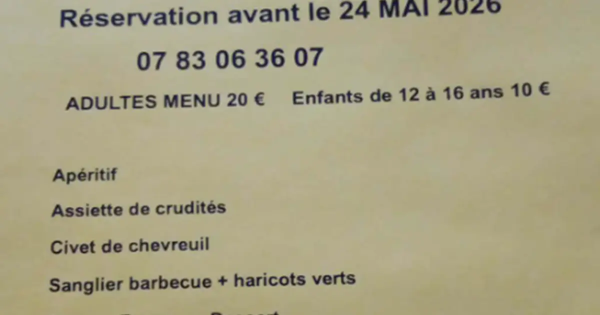Repas des chasseurs Grézet-Cavagnan 2026 : date, horaires, programme ...
