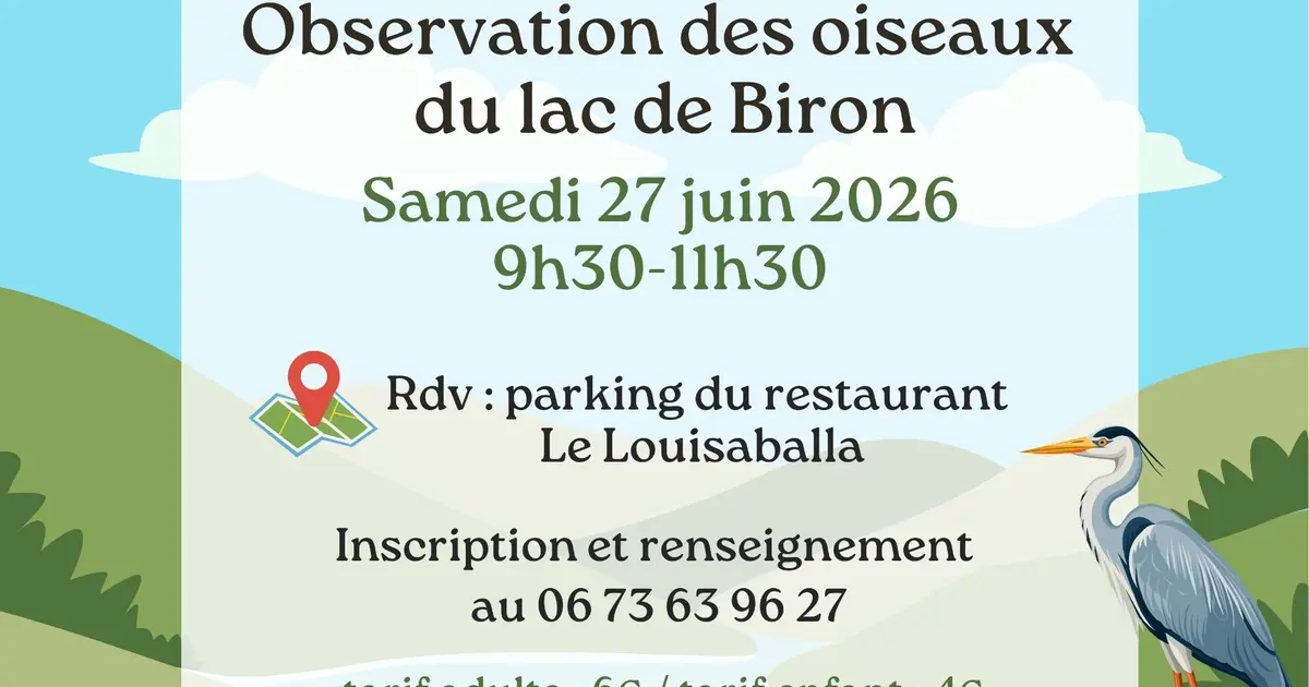 Sortie Nature : Observation des oiseaux Orthez : date, horaires, tarifs