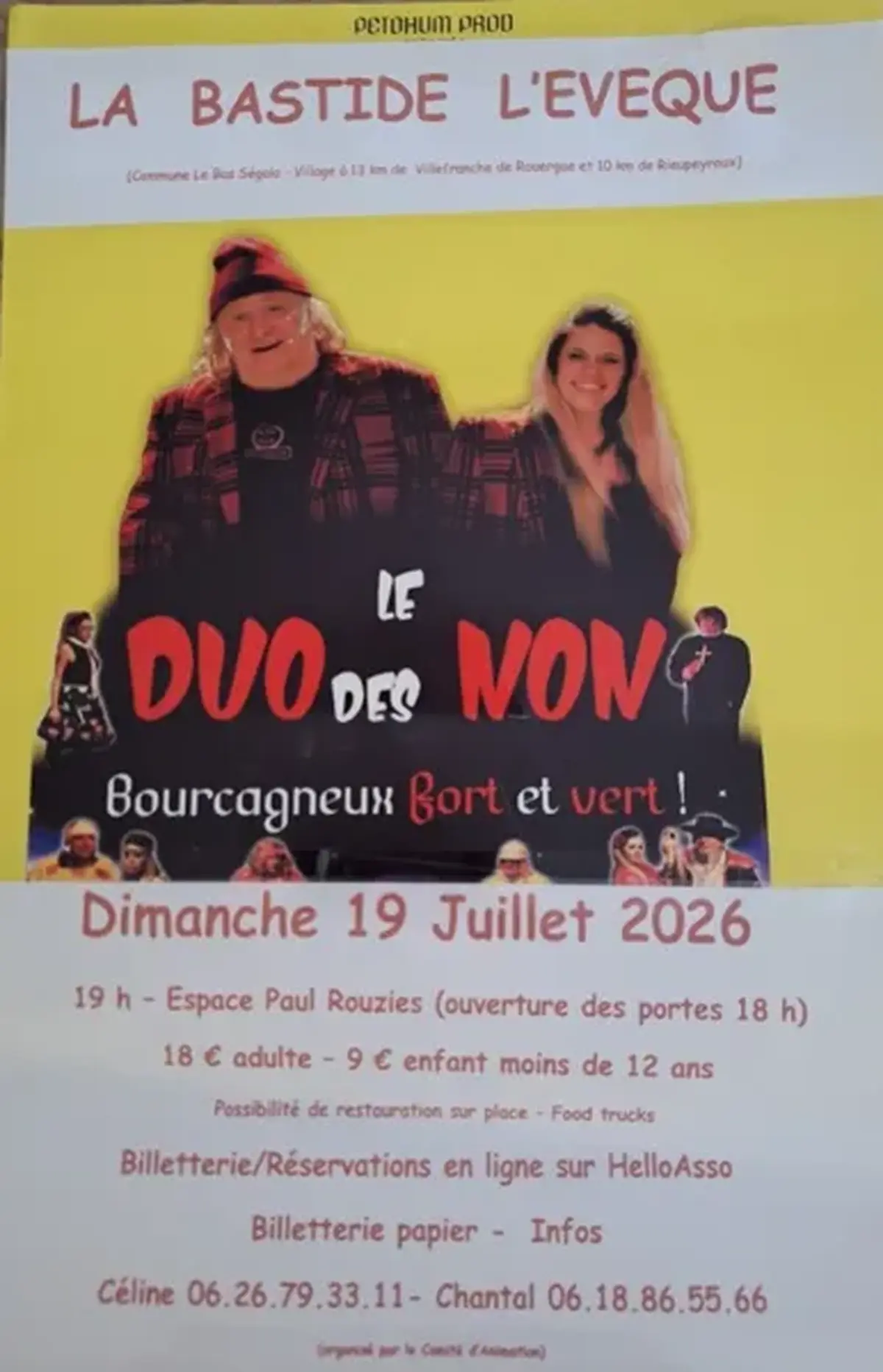 Spectacle "Le duo des non" - La Bastide l'Evêque Le Bas Ségala : date ...