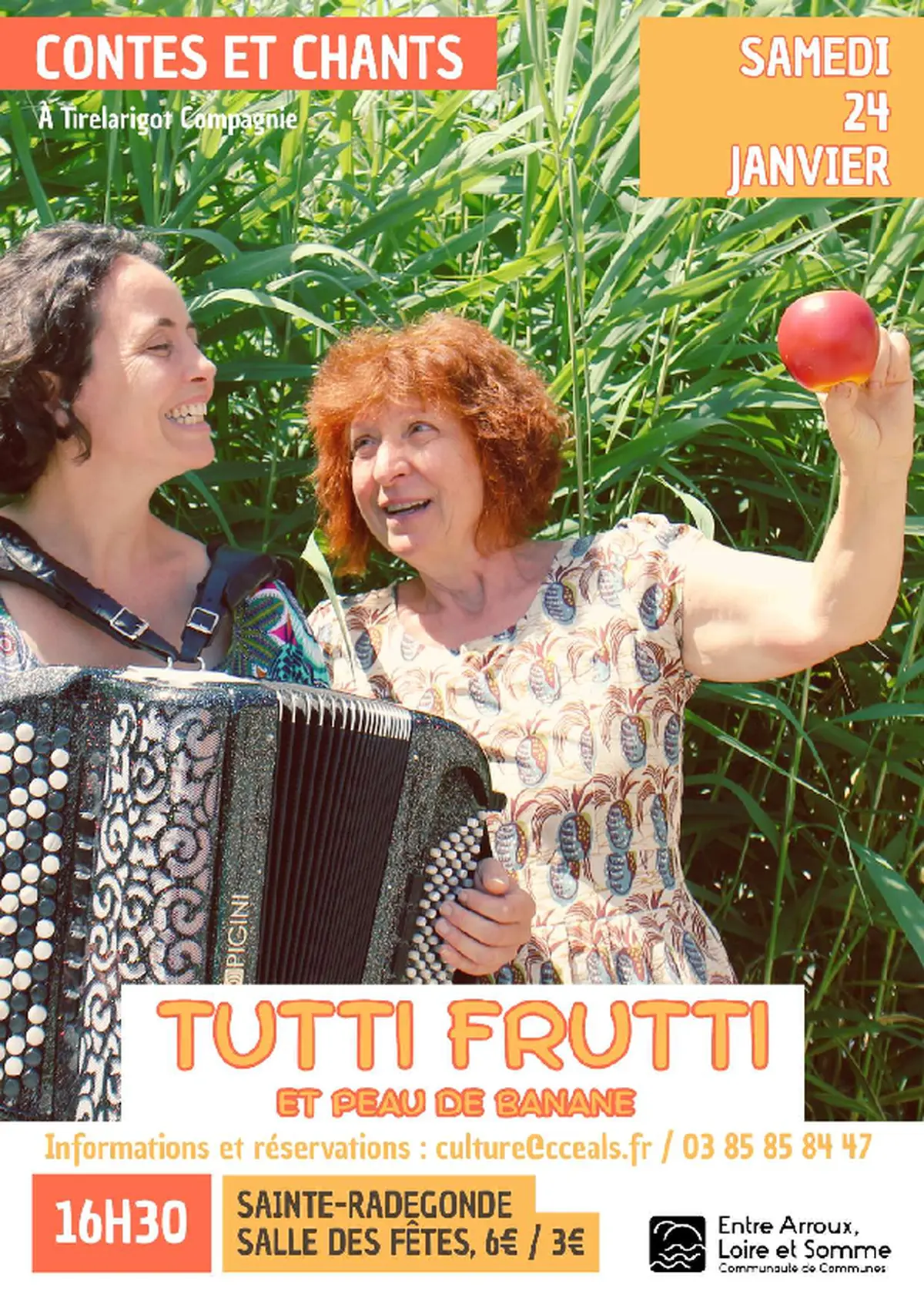 Spectacle TUTTI FRUTTI...ET PEAU DE BANANE Sainte-Radegonde : date ...