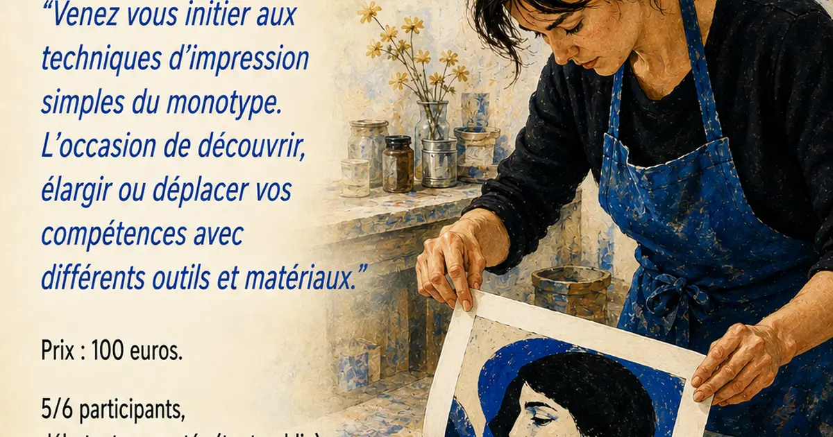 Stage "Monotype" Châteauneuf-sur-Cher - : date, horaires, tarifs